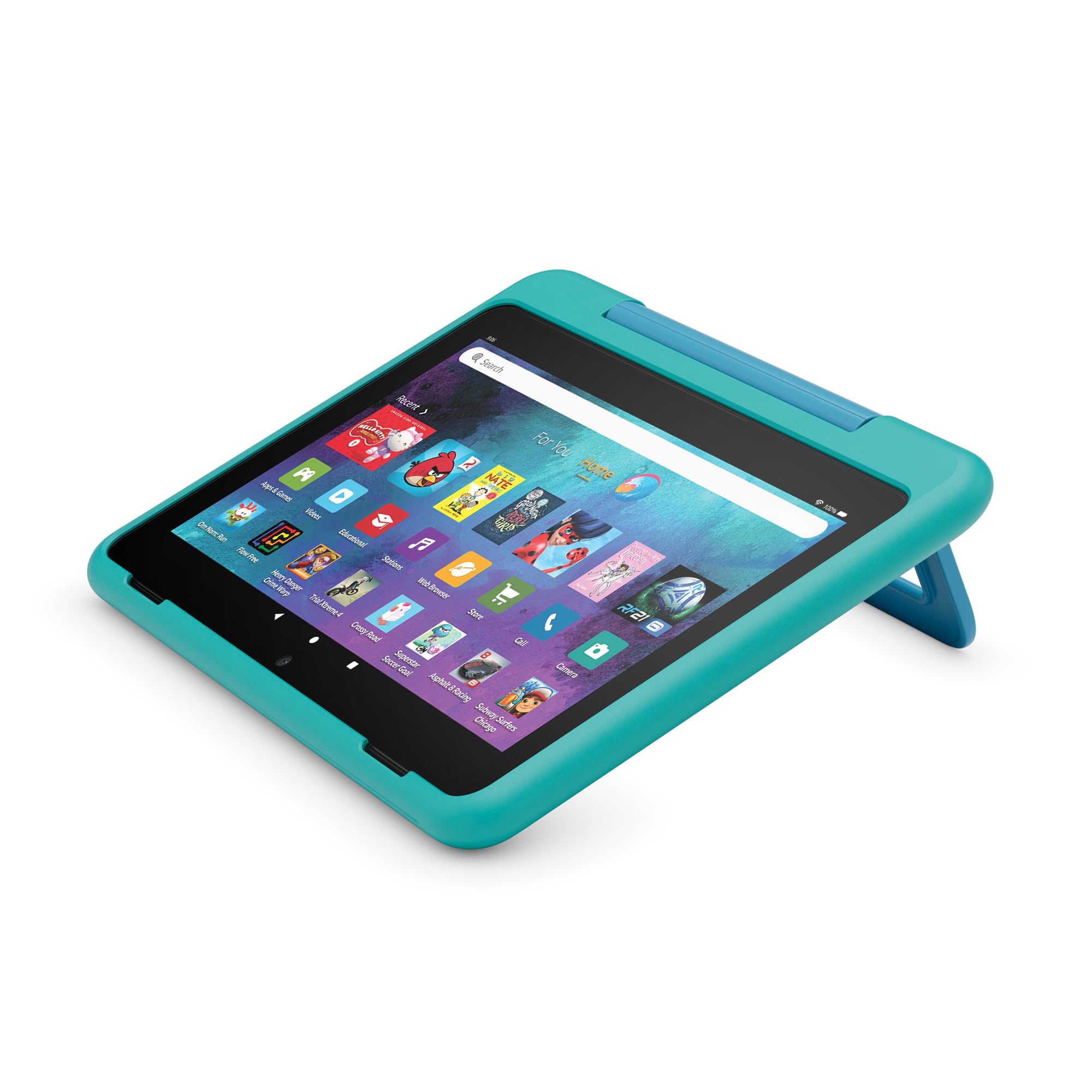 Amazon Kid-Friendly Case for Fire HD 8 tablet, Hello Teal