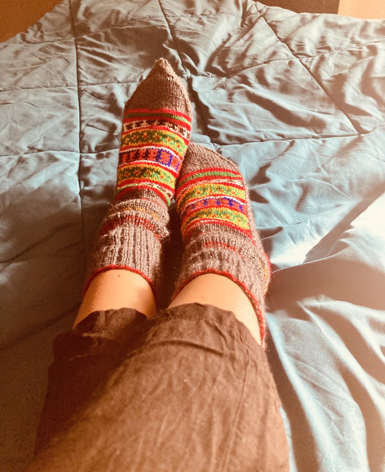 HImalayanKraft Hand Knitted Pure Woolen Unisex Socks Kullu Handloom ...