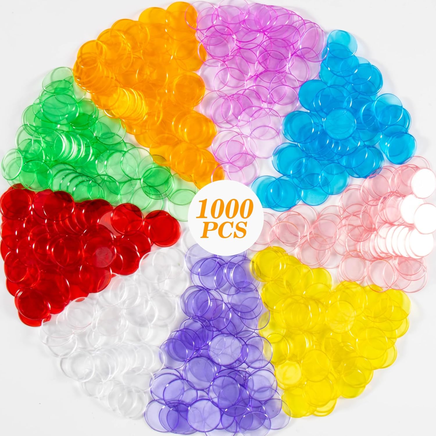Amazon.com: Sukh 1000pcs Bingo Chips for Bingo Games Colored Bingo ...