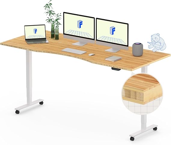 Amazon.com: FLEXISPOT E6 MAX Bamboo 72x30 Inch Dual Motor 3-Stage Heavy ...