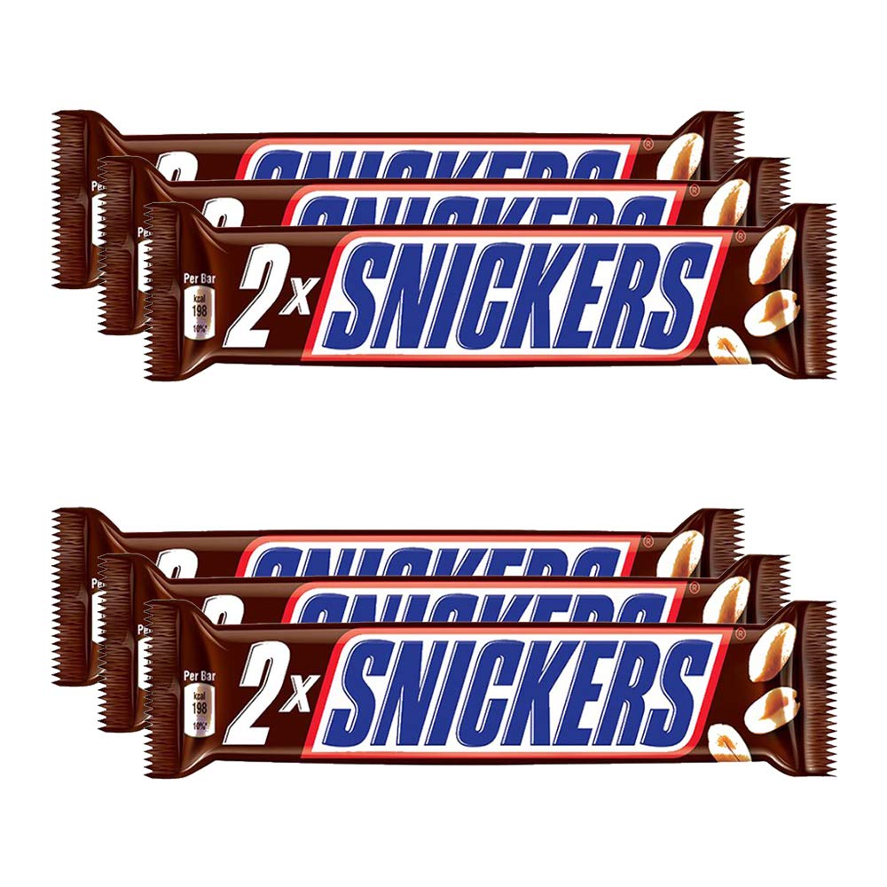 Snickers Duos Peanut Filled Chocolate, 80g Bar (Pack of 6) : Amazon.in ...