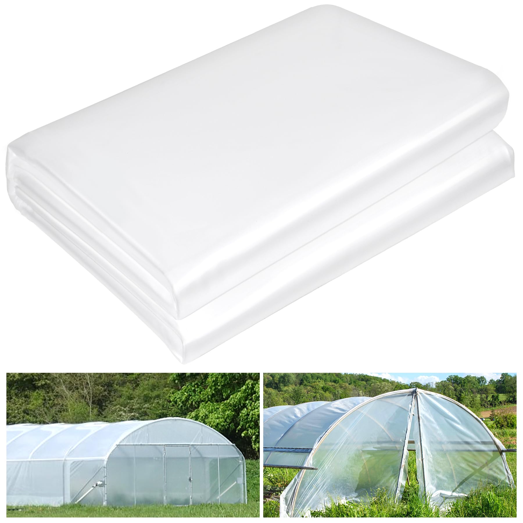 Amazon.com: 16 x 26 FT Clear Greenhouse Plastic Sheeting, 6 Mil ...