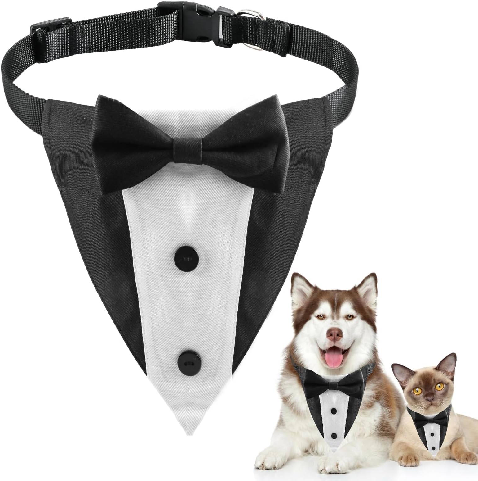Amazon.com : IDOMIK Dog Tuxedo Dog Wedding Attire Suit with Bow Tie ...