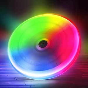 Amazon.com : MHM Rainbow LED Flying Disc - LED Frisbee -Bright ...