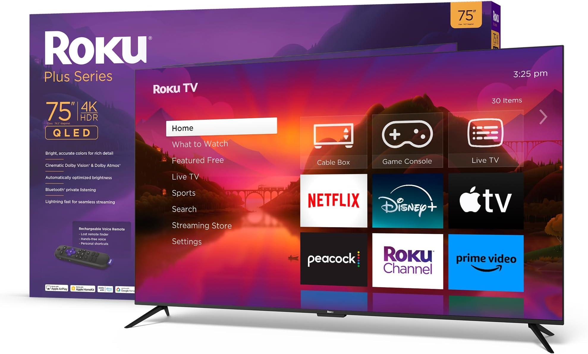 Amazon.com: Roku Smart TV – 75-Inch Plus Series 4K QLED RokuTV with ...