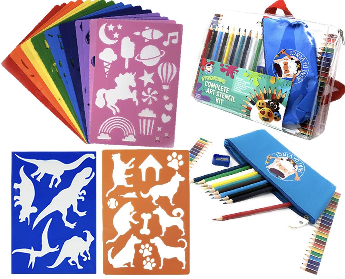 Buy Drawing Stencils for Kids - Creative Art Set for Kids Travel ...