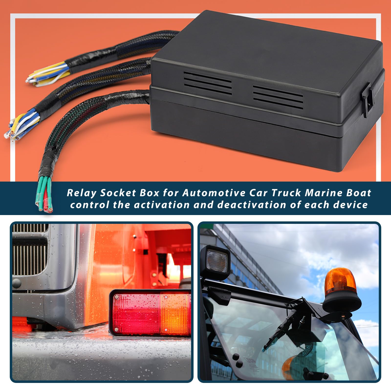 Pre-Wired 12V Fuse Relay Box 15 Slots, Universal Relay Box ATC/ATO Fuse ...