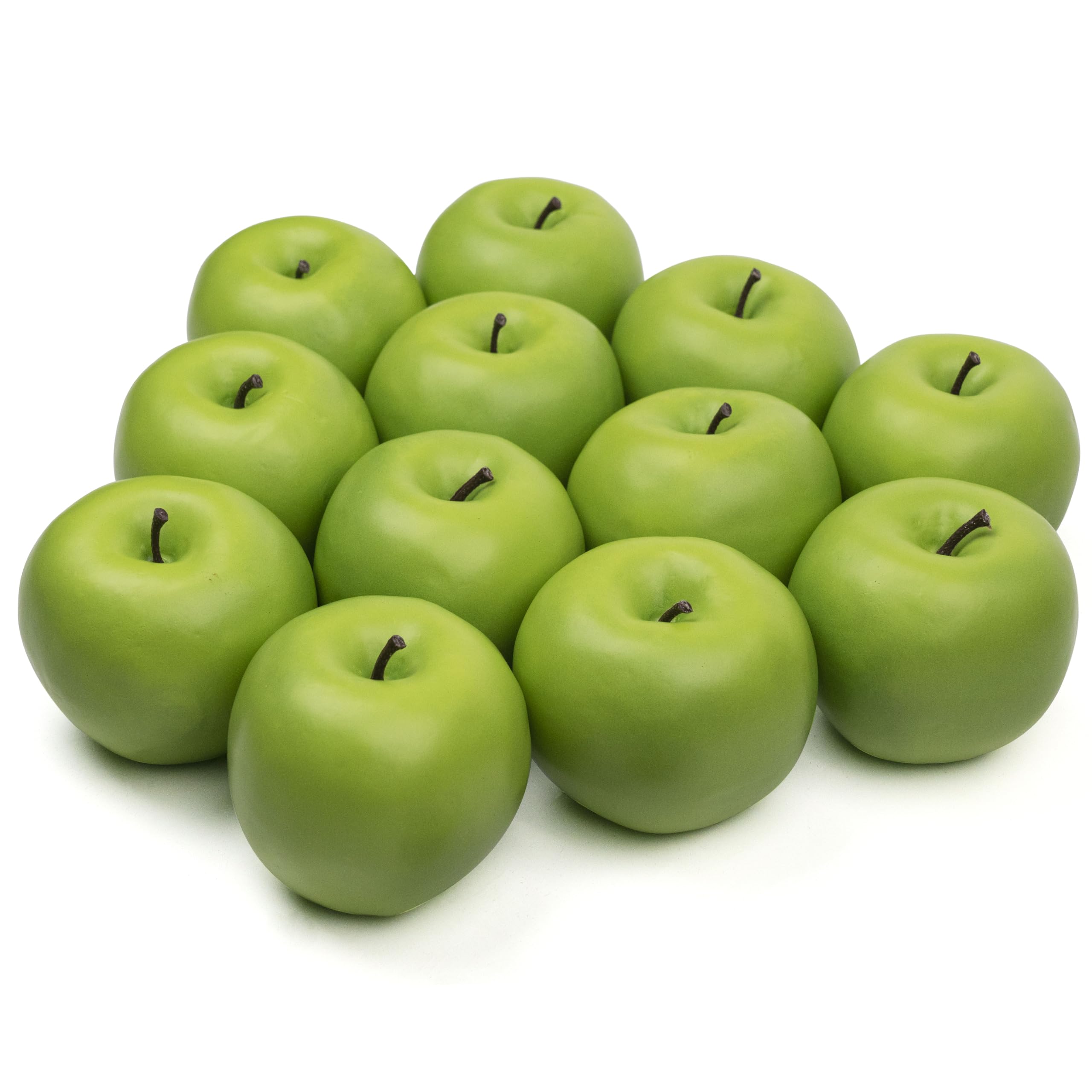 Amazon.com: WangLaap 12 Pcs 3inch Green Fake Apples Decoration ...