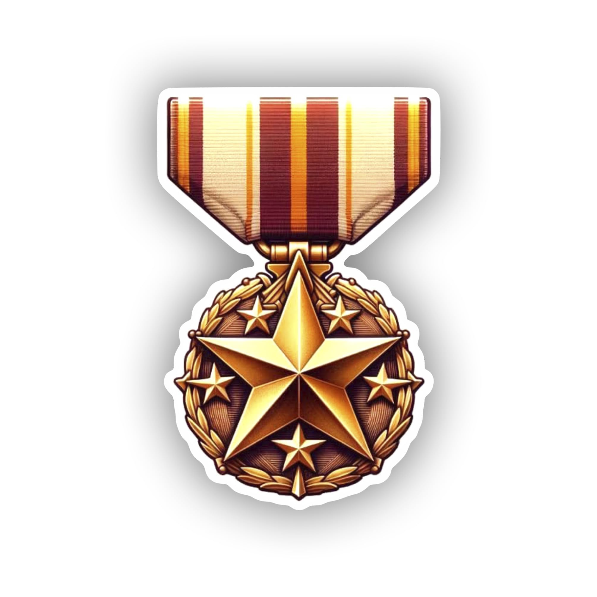 Amazon.com - Valor and Bravery Bronze Star Medal Sticker with V-Device ...