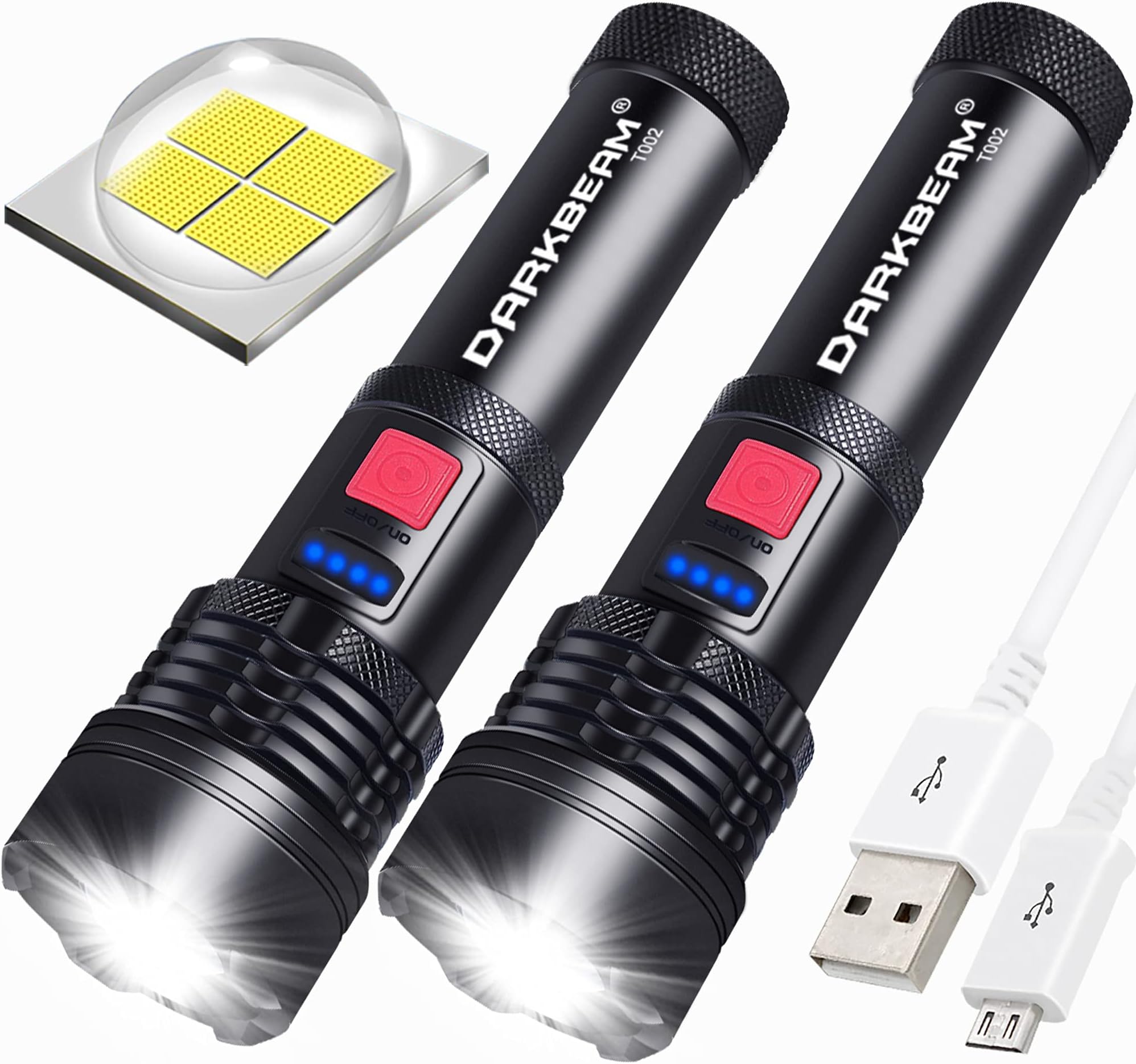 Maxesla Lampe Torche LED Rechargeable, 23000 Lumen Lampe de Poche Ultra ...