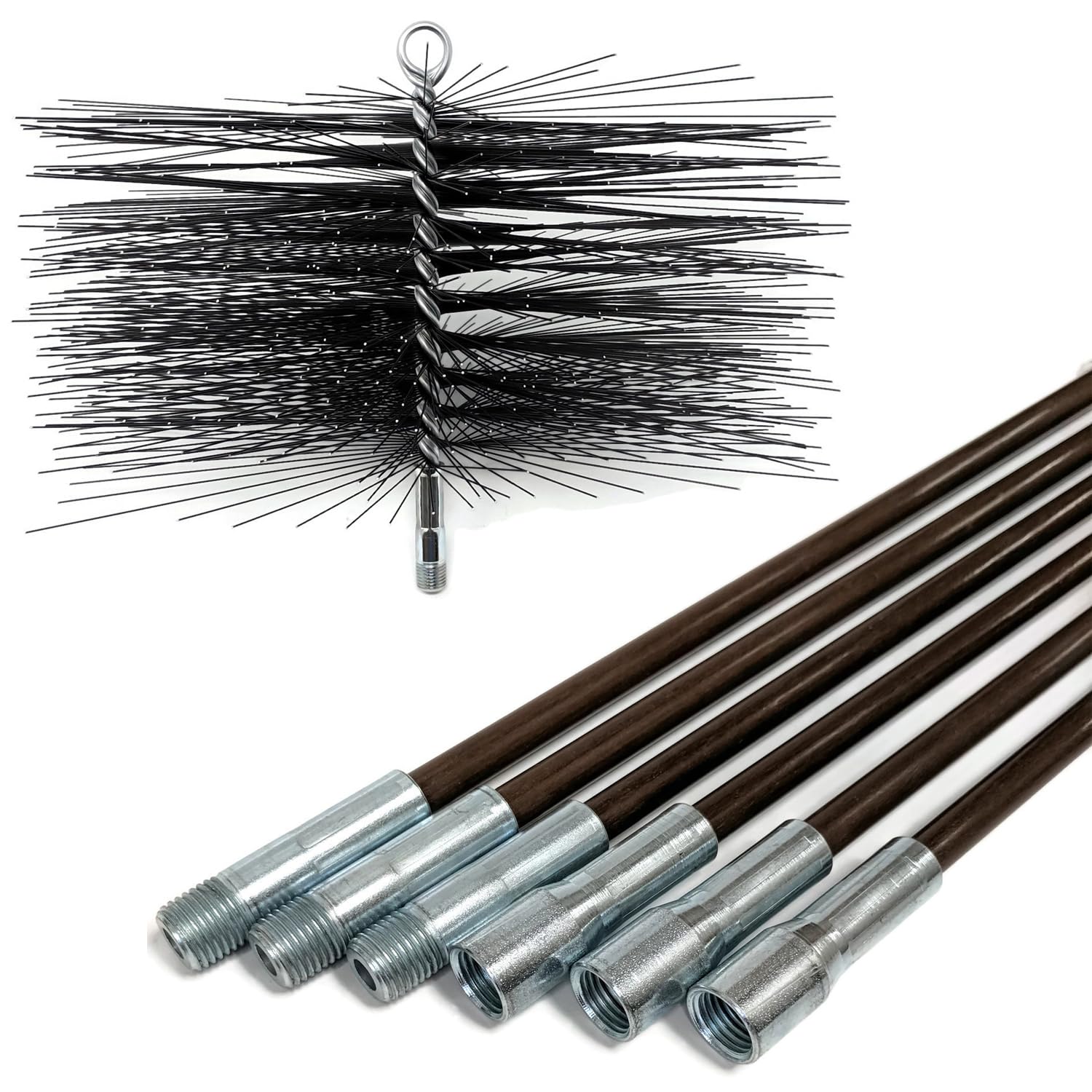 Amazon.com: Midwest Hearth 8" x 12" Rectangle Wire Chimney Brush and 18 ...