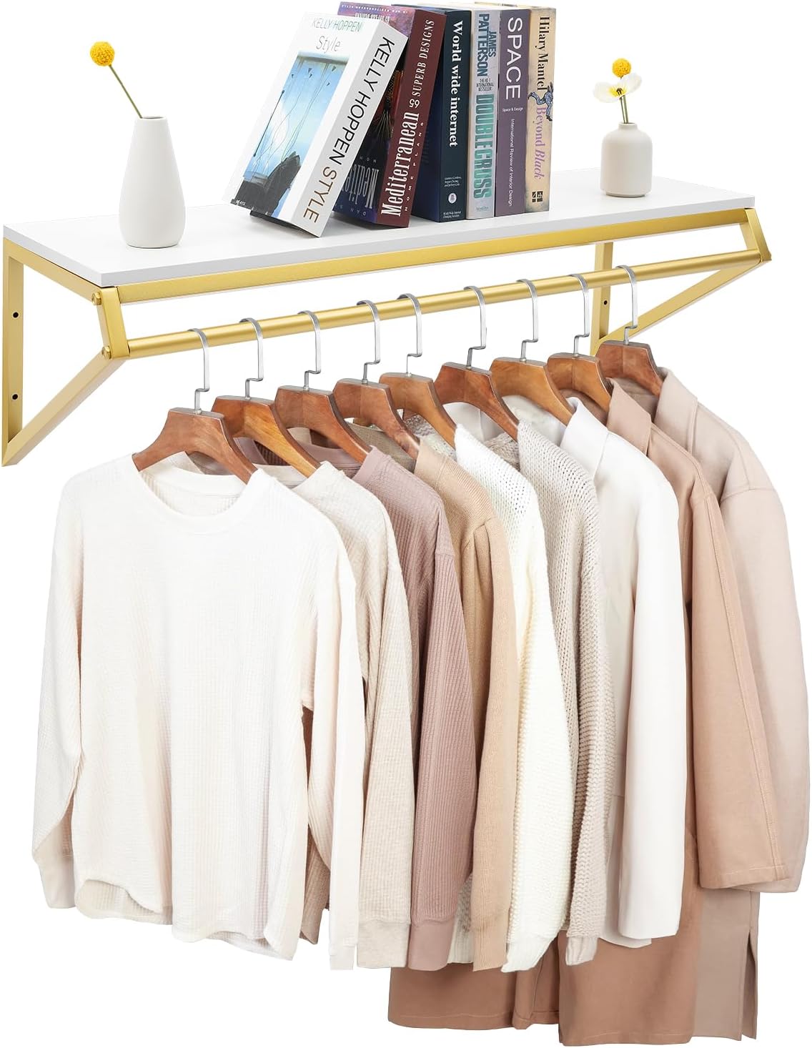 Amazon.com: SEANESZTI Industrial Pipe Clothing Rack with Top Shelf ...
