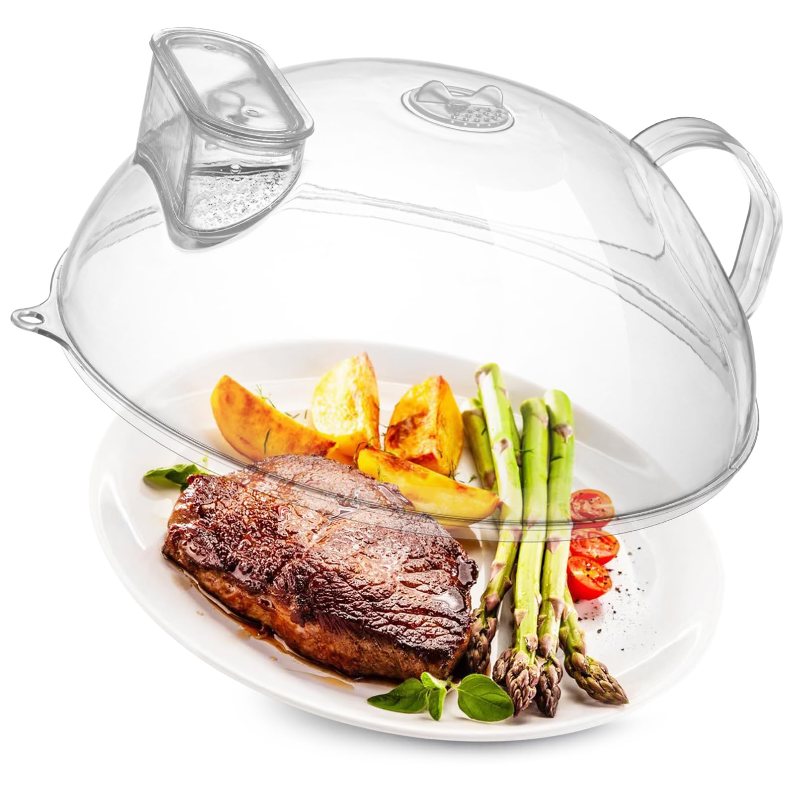 Amazon.com: WENWELL Microwave Splatter Cover with Water Steamer,Protect ...