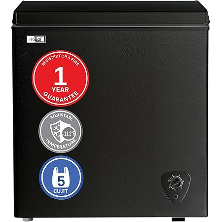 Amazon.com: Chest Freezer 5.0 Cu.Ft Black Compact Freezer, Manual ...