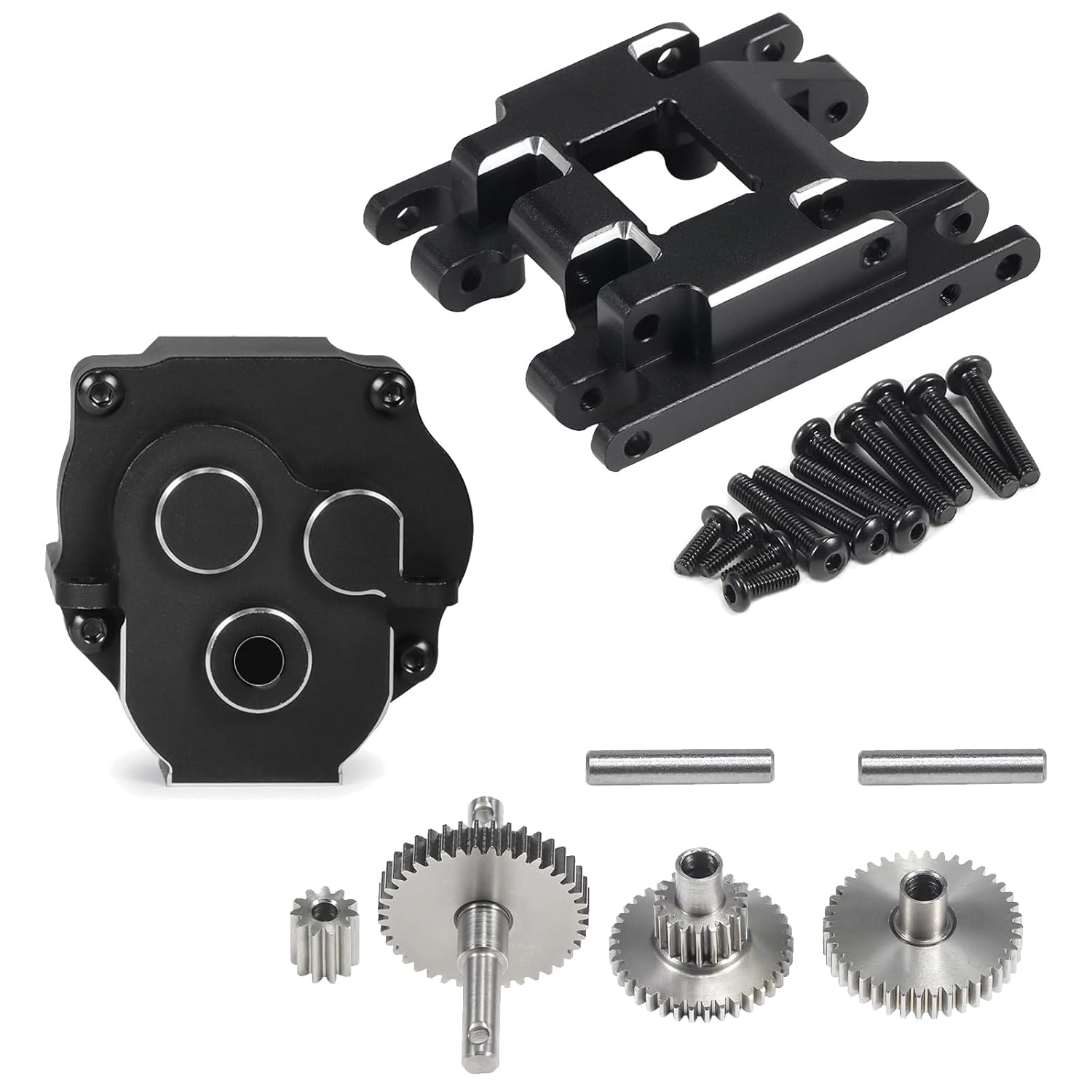 RCBOYZ Aluminum Alloy Gearbox Mount & Transmission Gearbox with Steel ...