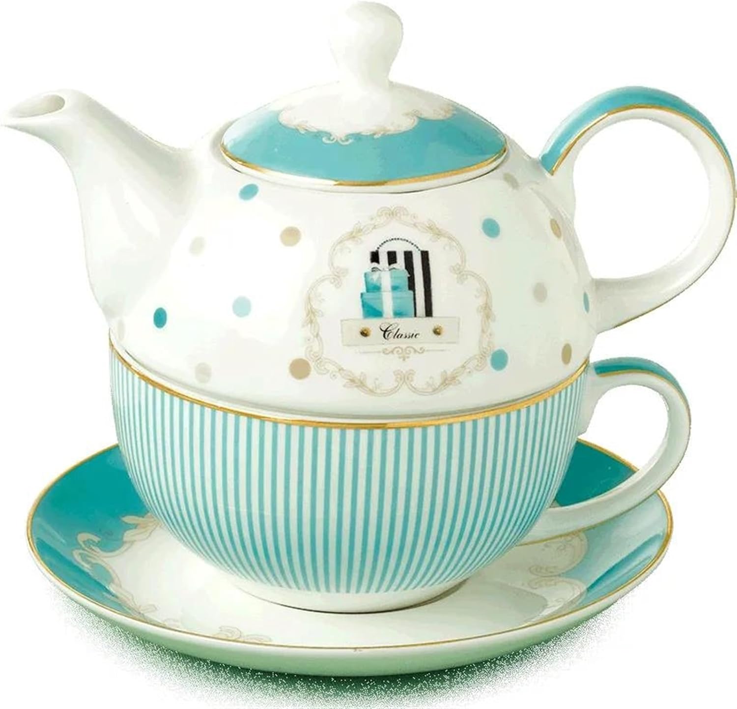 ATGQBCF Christmas Teapot And Cup Set British Creative Ceramic Teapot ...