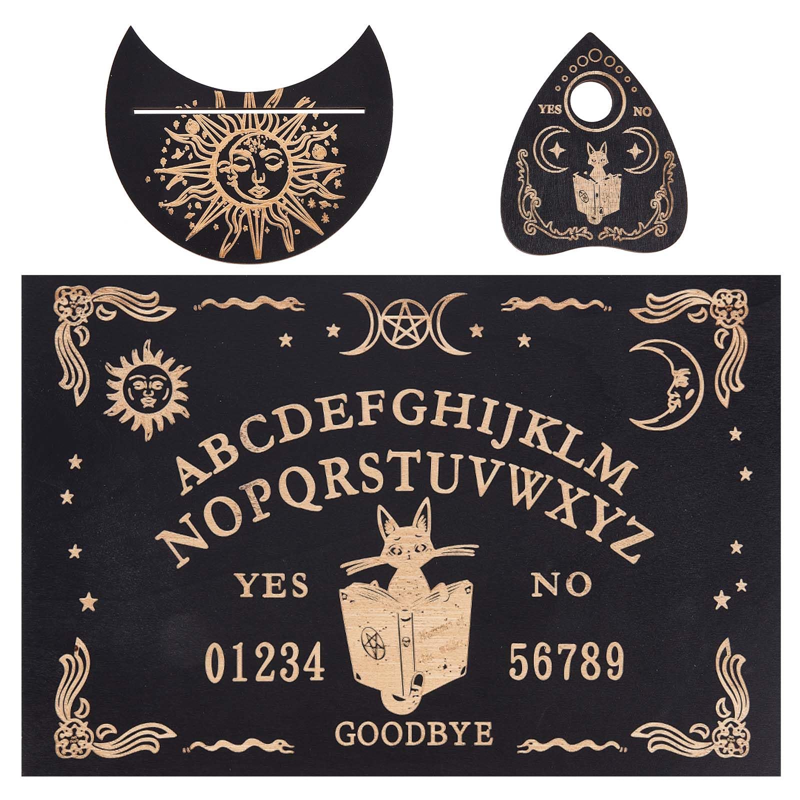 Amazon.com: CREATCABIN 3Pcs Wooden Divination Board Set Tarot Card ...