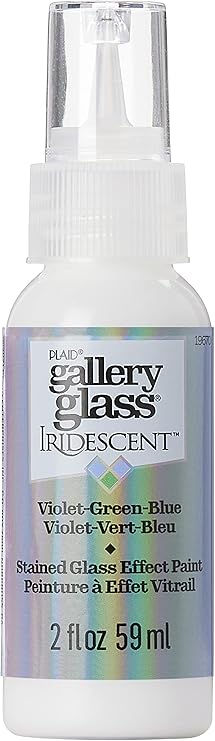 Amazon.com: Gallery Glass Iridescent Stained Glass Paint, Violet/Green ...