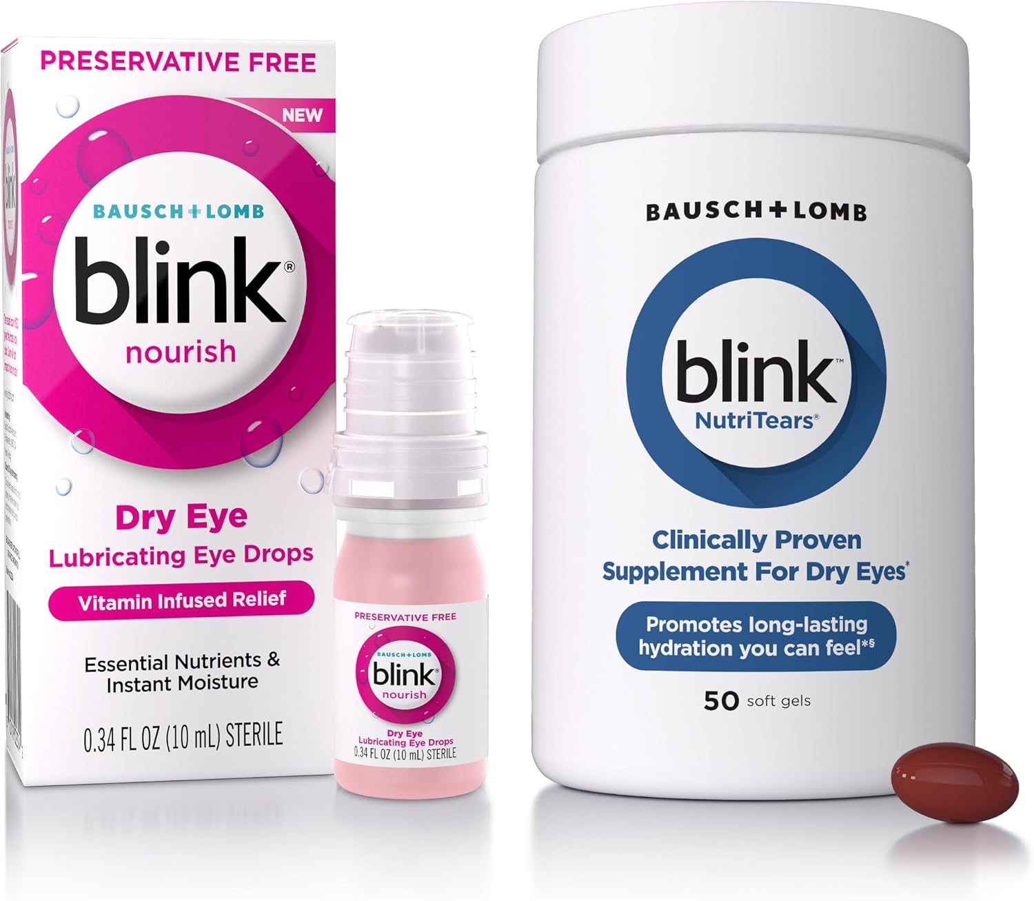 Amazon.com: BLINK NutriTears Supplement + Nourish Preservative-Free Eye ...