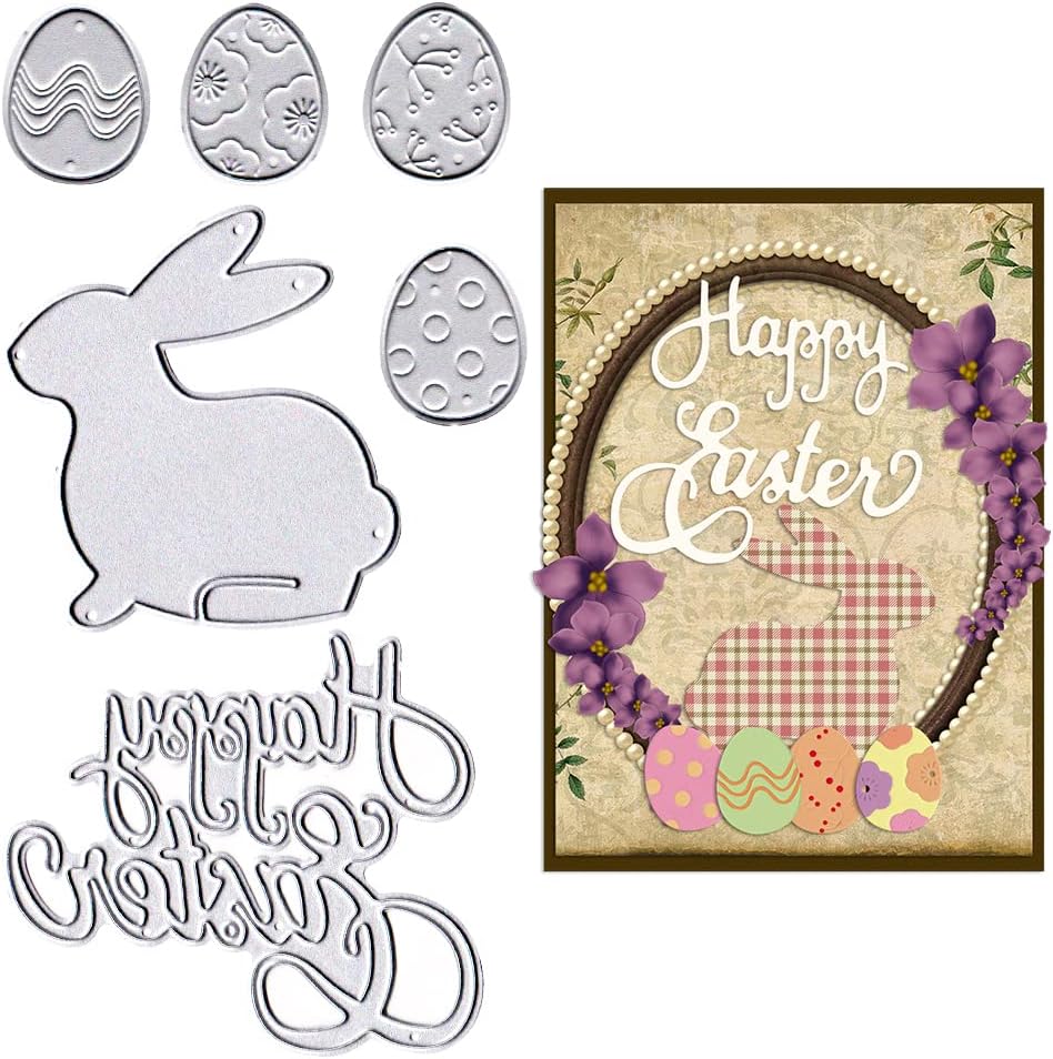 Amazon.com : Estivaux Easter Eggs Tree Die Cuts for Card Making, Easter ...
