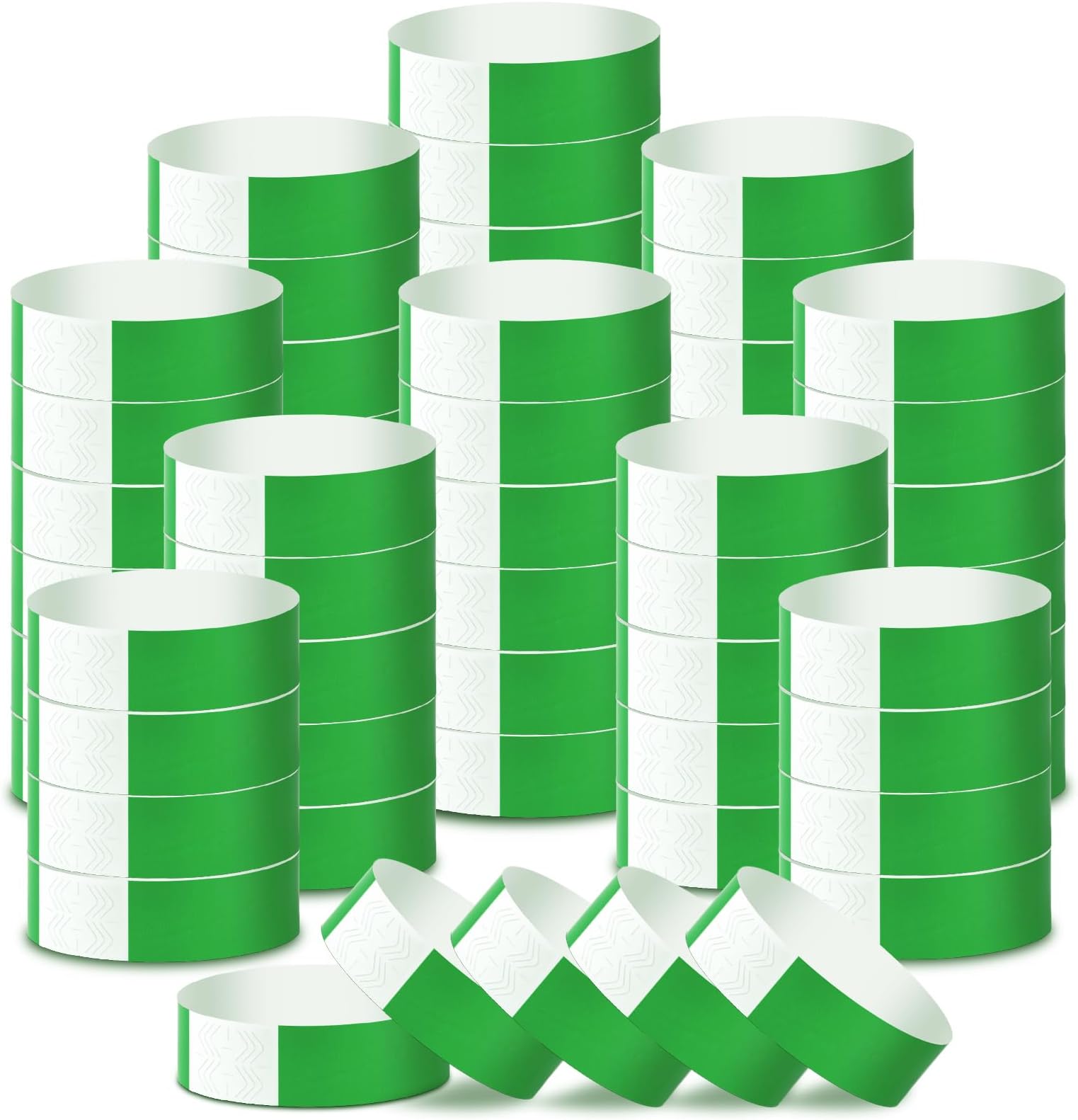 Amazon.com : 2000 Pcs Paper Wristbands for Events Waterproof Neon Green ...
