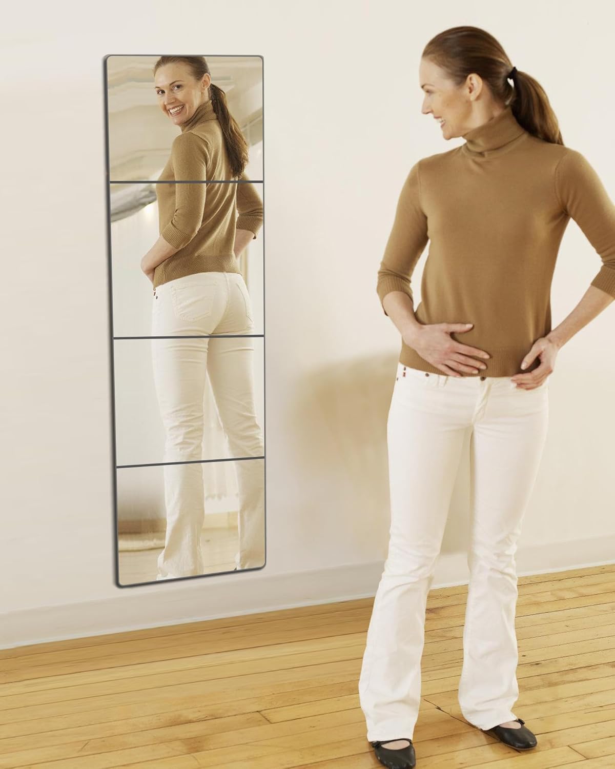 Amazon.com: quegau Large Size Unbreakable Full Length Wall Mirror ...