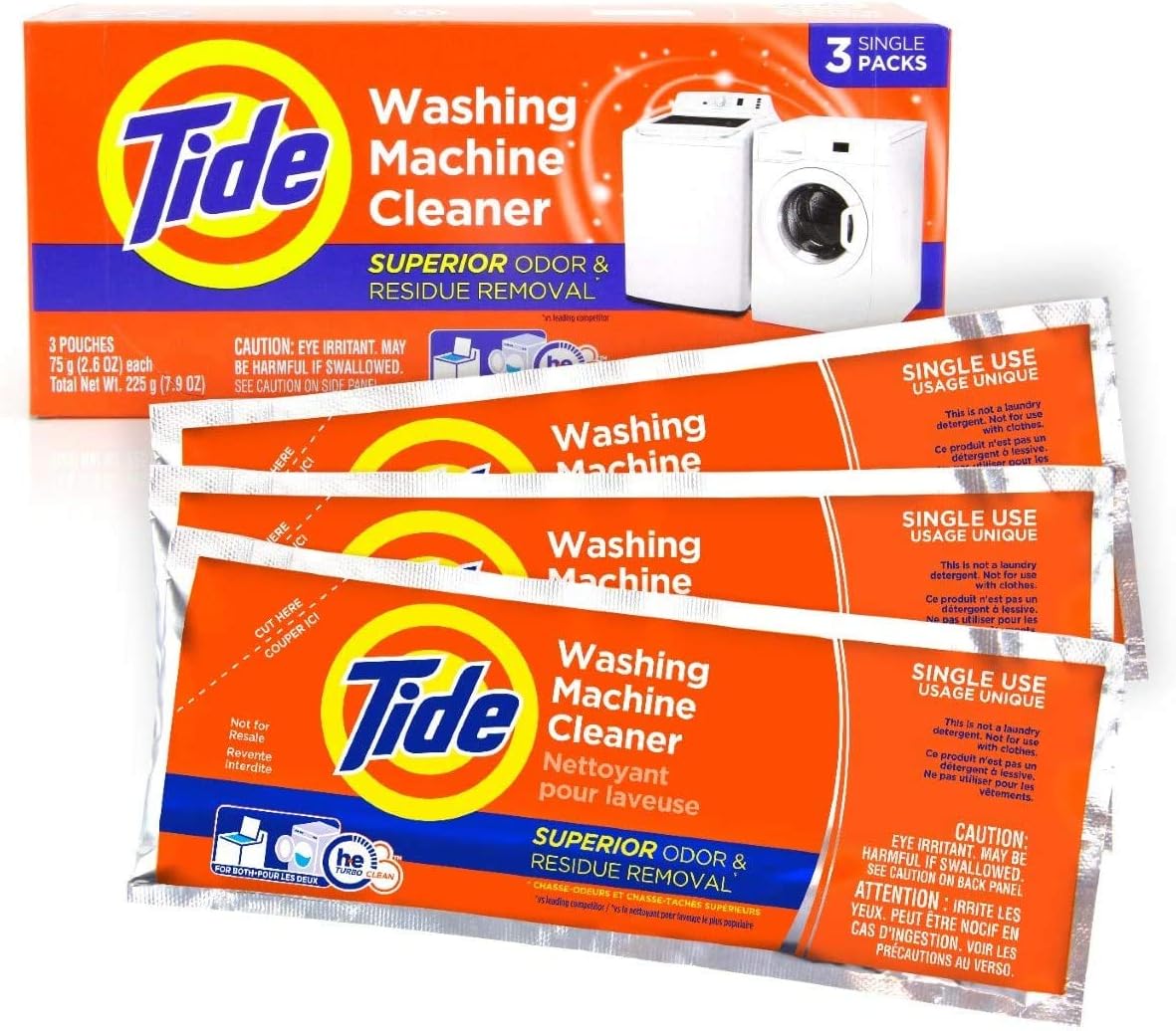 Amazon.com: Tide Washing Machine Cleaner, 3ct box, 1 Pack : Health ...