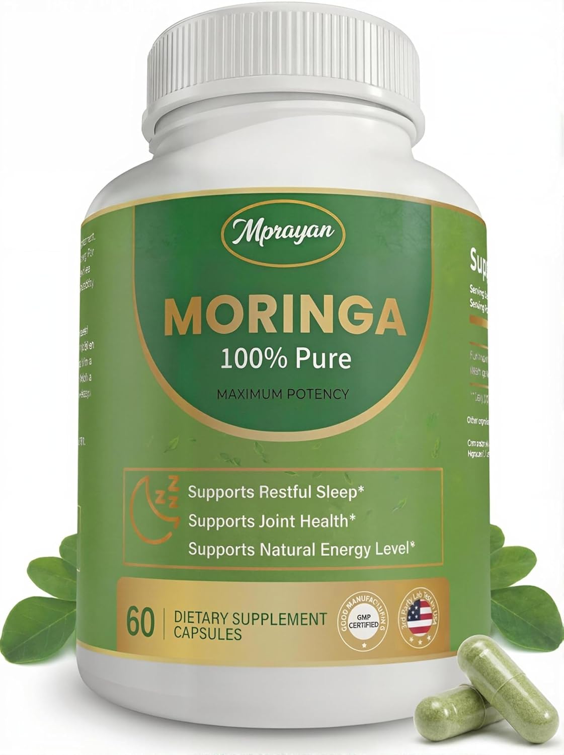 Amazon.com: Moringa Capsules 800mg – Moringa Oleifera Leaf Powder ...