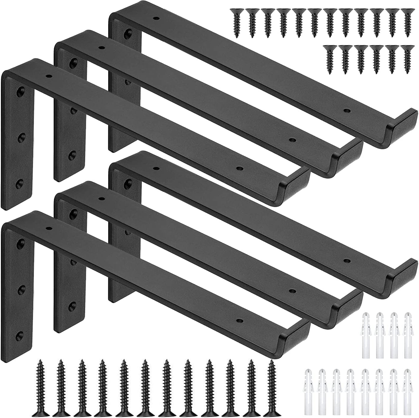 Amazon.com: Shelf Brackets 12 Inch for Shelves, Rustic Shelf Supports ...