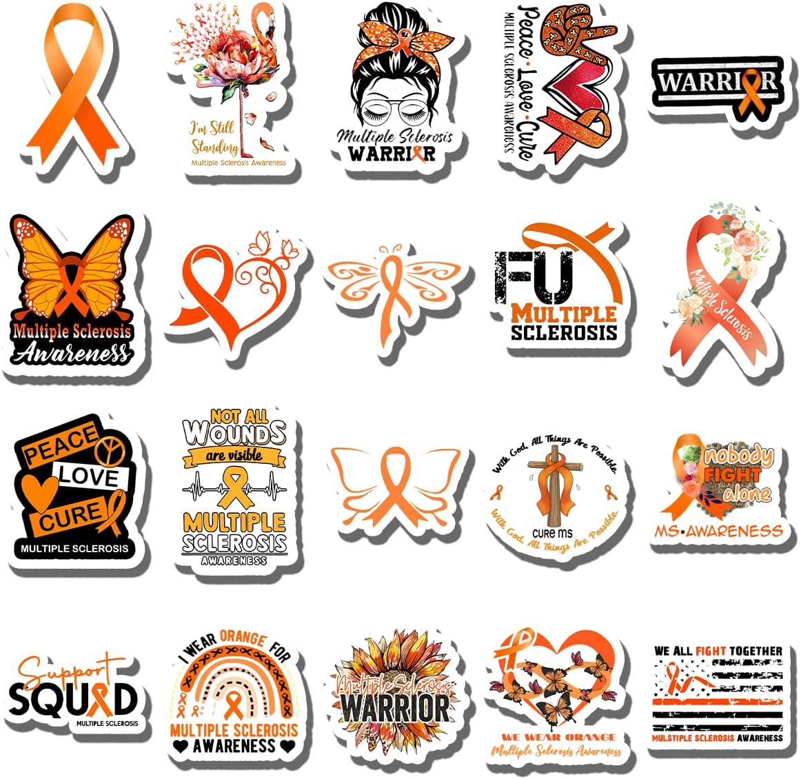 Amazon.com - UNILYLY 20 Pcs Multiple Sclerosis MS Awareness Ribbon ...