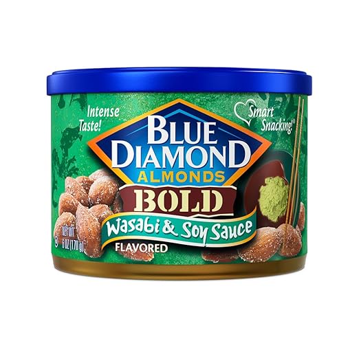 Amazon.com : Blue Diamond Almonds, Bold Wasabi & Soy Sauce, 6 Oz ...