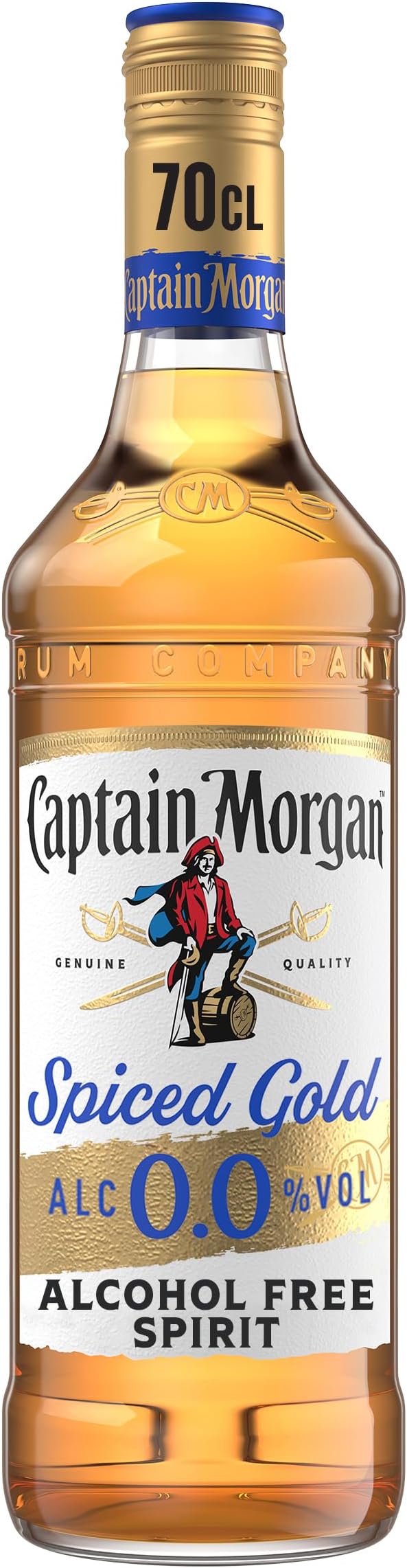 Captain Morgan Spiced Gold 0.0% | Alcohol-Free Spirit | 0.0% ABV | 70cl ...