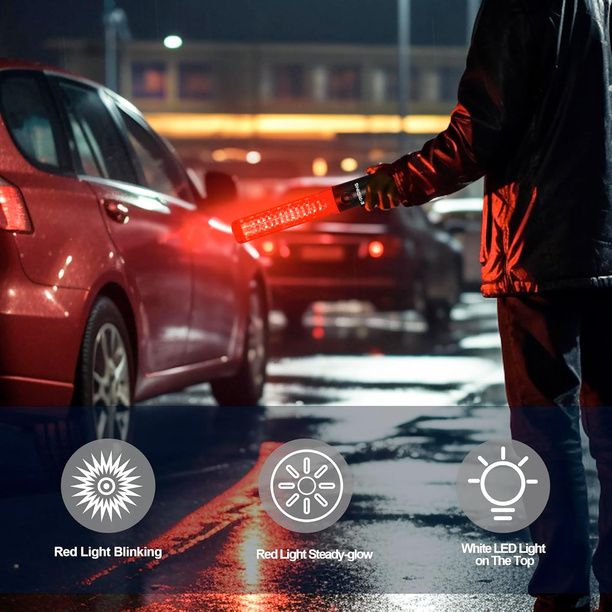 Snapklik.com : E-riding Rechargeable Traffic Wand, 10 Inch Traffic ...