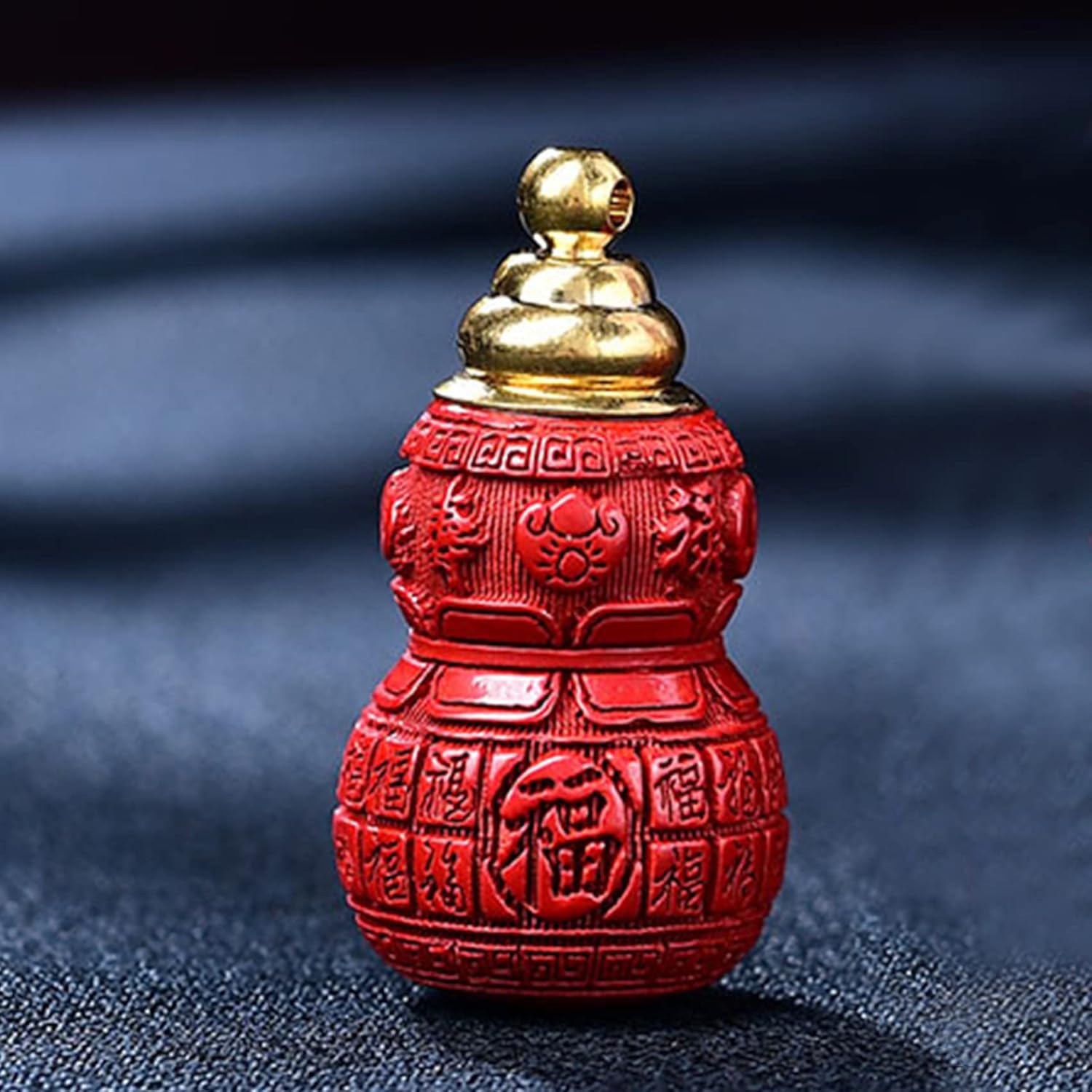 Amazon.com: Topcrystal Feng Shui Necklace Natural Cinnabar Necklace Wu ...