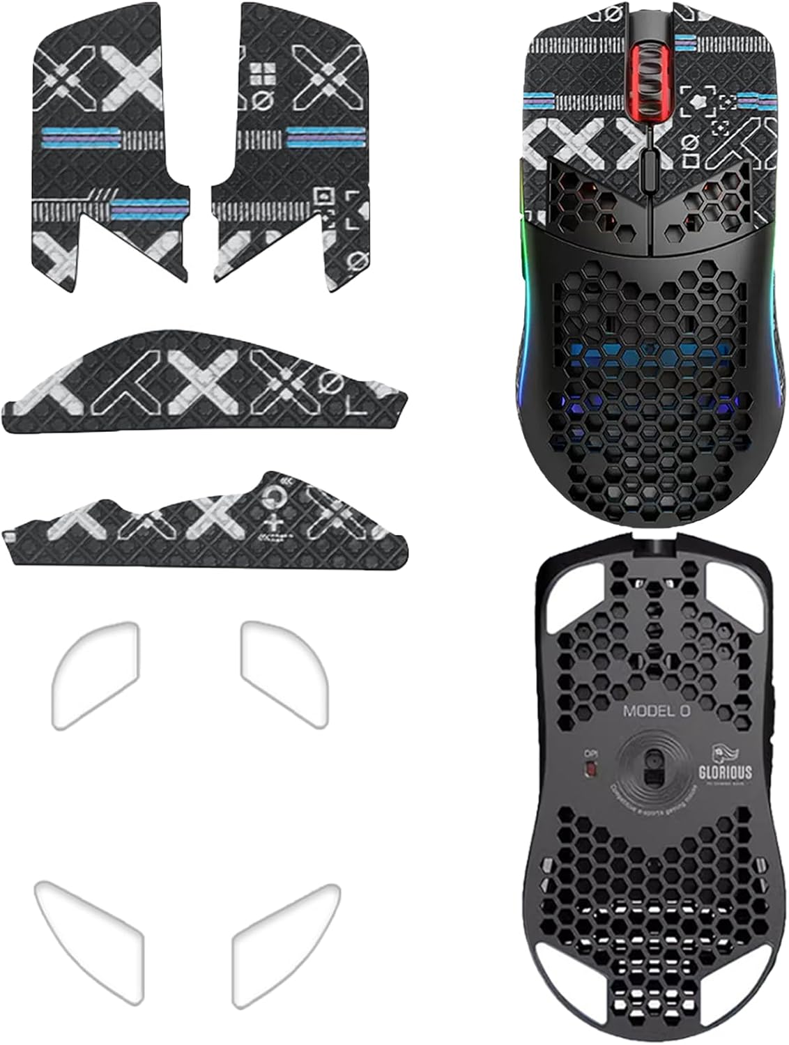 Amazon.com: NOUKAJU Mouse Grip Tape Full Coverage for Glorious Model O ...