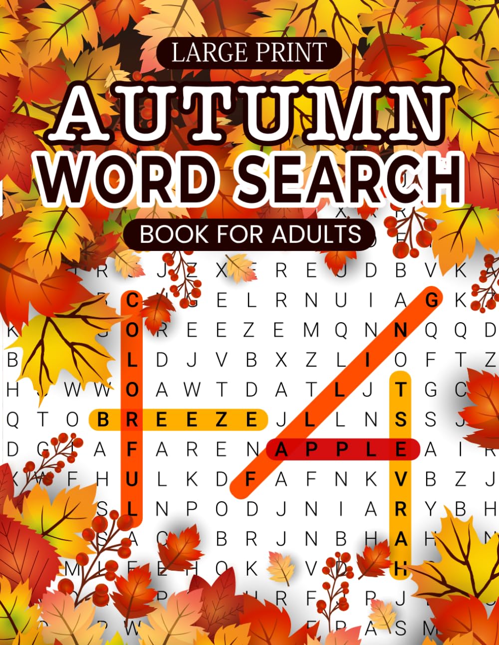 Autumn Word Search: Large Print Fall Season Themed Word Find Puzzle ...