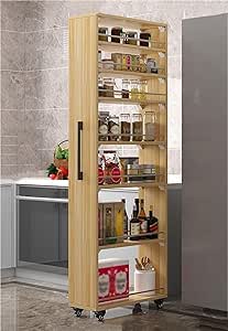 Amazon.com: 72.4in Rolling Spice Rack Next to Fridge Slim 7 Tier ...