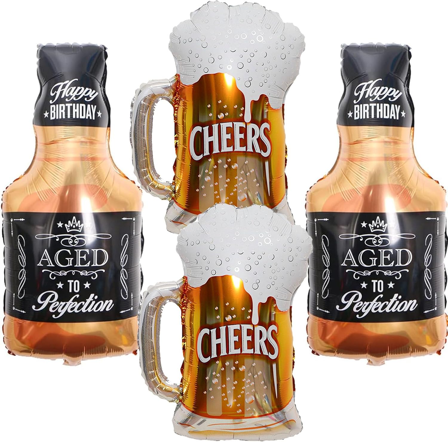 Amazon.com: Beer Mug Balloons Whiskey Bottle Balloon Beer Themed ...