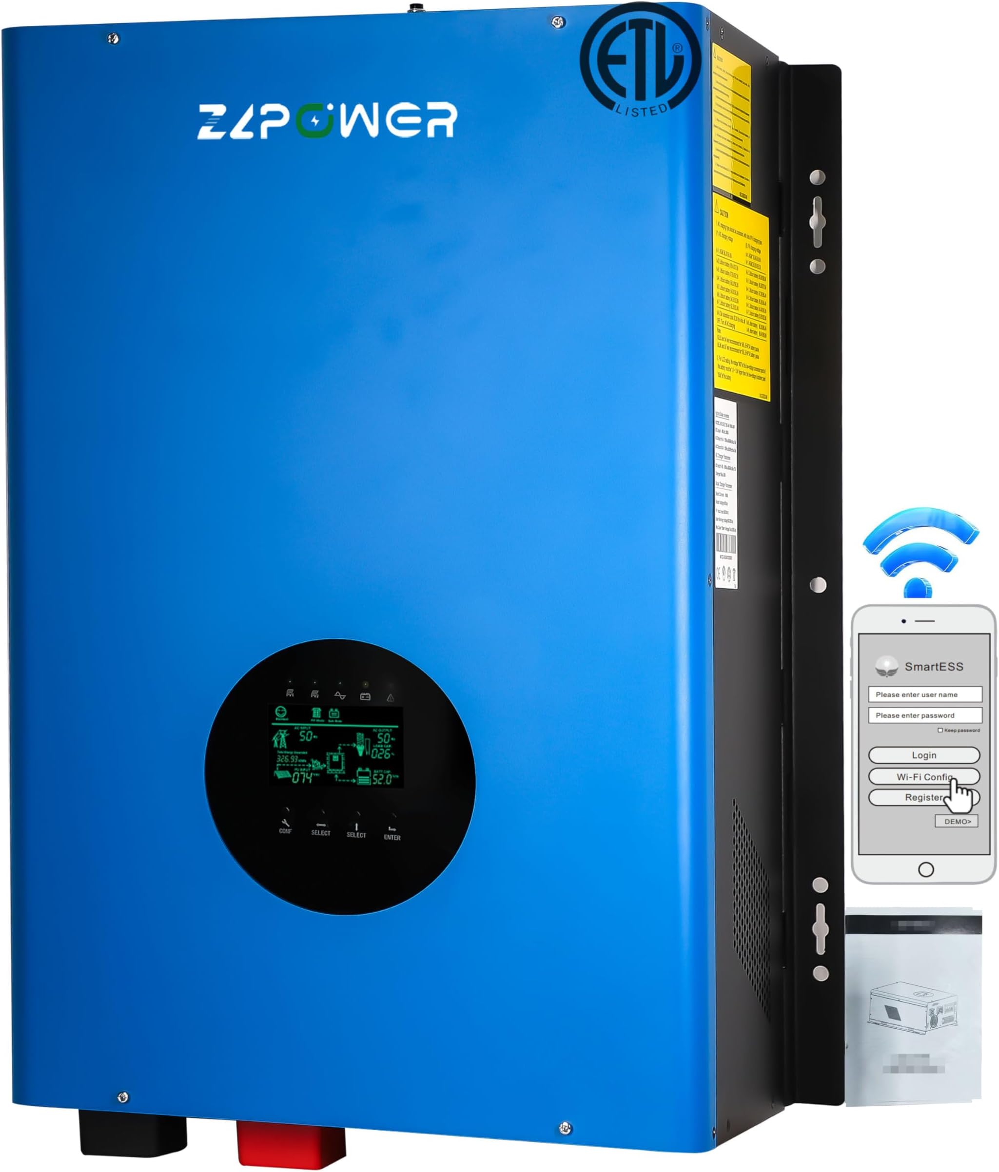 Amazon.com: ZLPOWER 48V Inverter 10KW Solar Hybrid Off Grid 110/220Vac ...