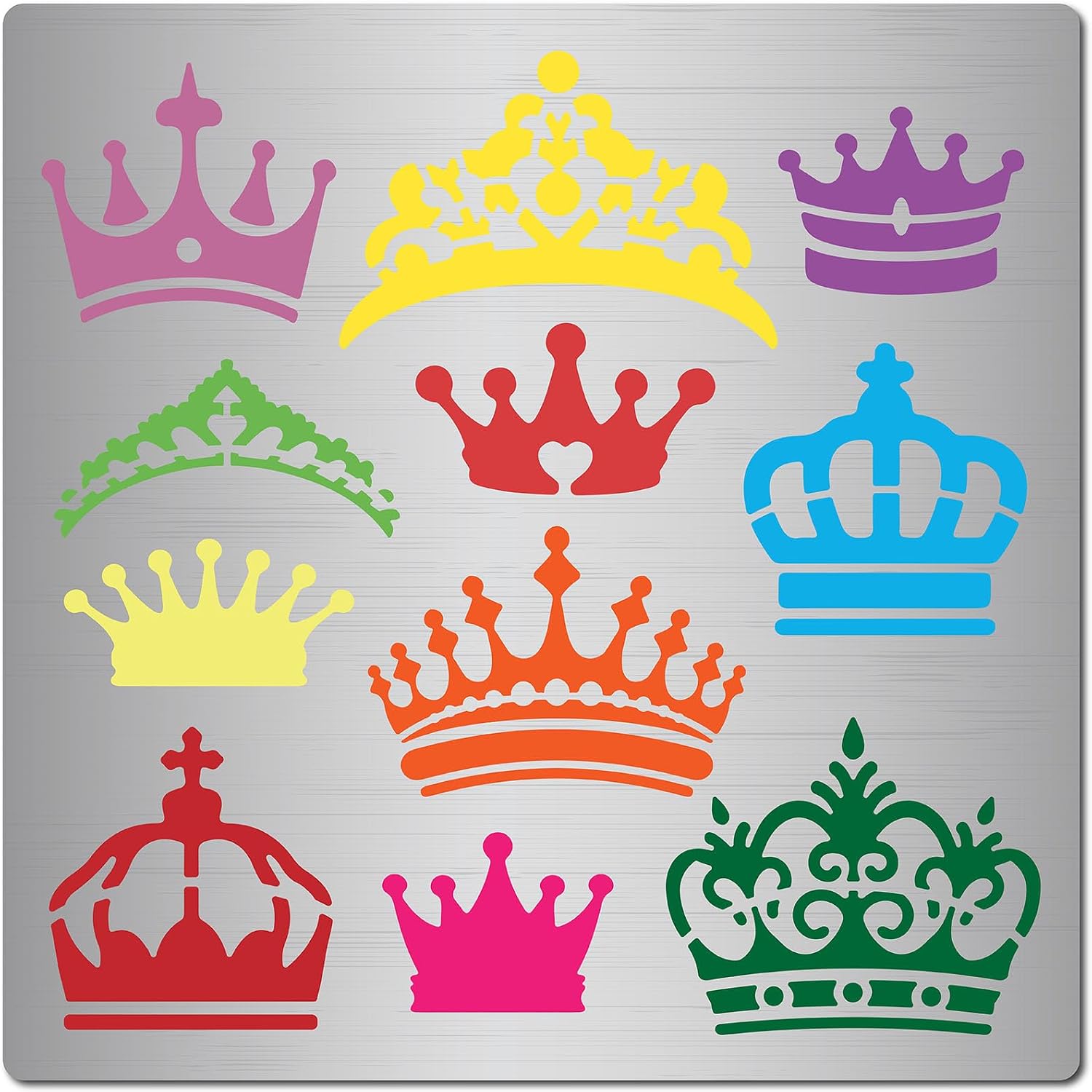 Amazon.com: GORGECRAFT Crown Stencil Metal King Queens Crown Stencils ...