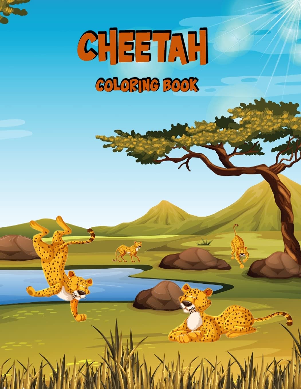 Cheetah Coloring Book: Activity Book for Kids : Dahlberg, Norea: Amazon ...