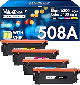 Amazon.com: 4 Pack for HP 508A Toner Cartridge CF360A CF361A CF362A CF363A High Yield Work for ...