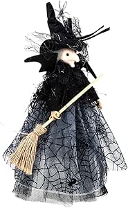 Amazon.com: Cabilock Halloween Witch Dolls Witch Doll Tiny Tree Topper ...