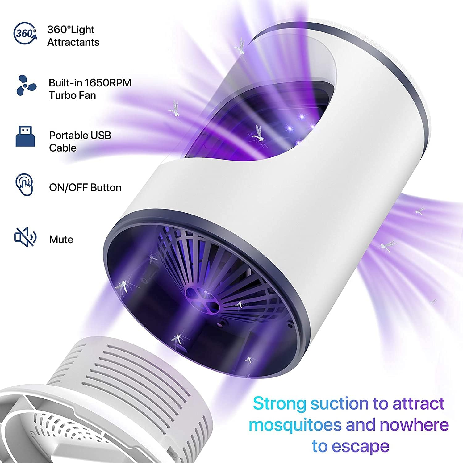 IXNAIQY Fly Killer, Mosquito Killer Lamp Indoor with UV LED Electronic ...