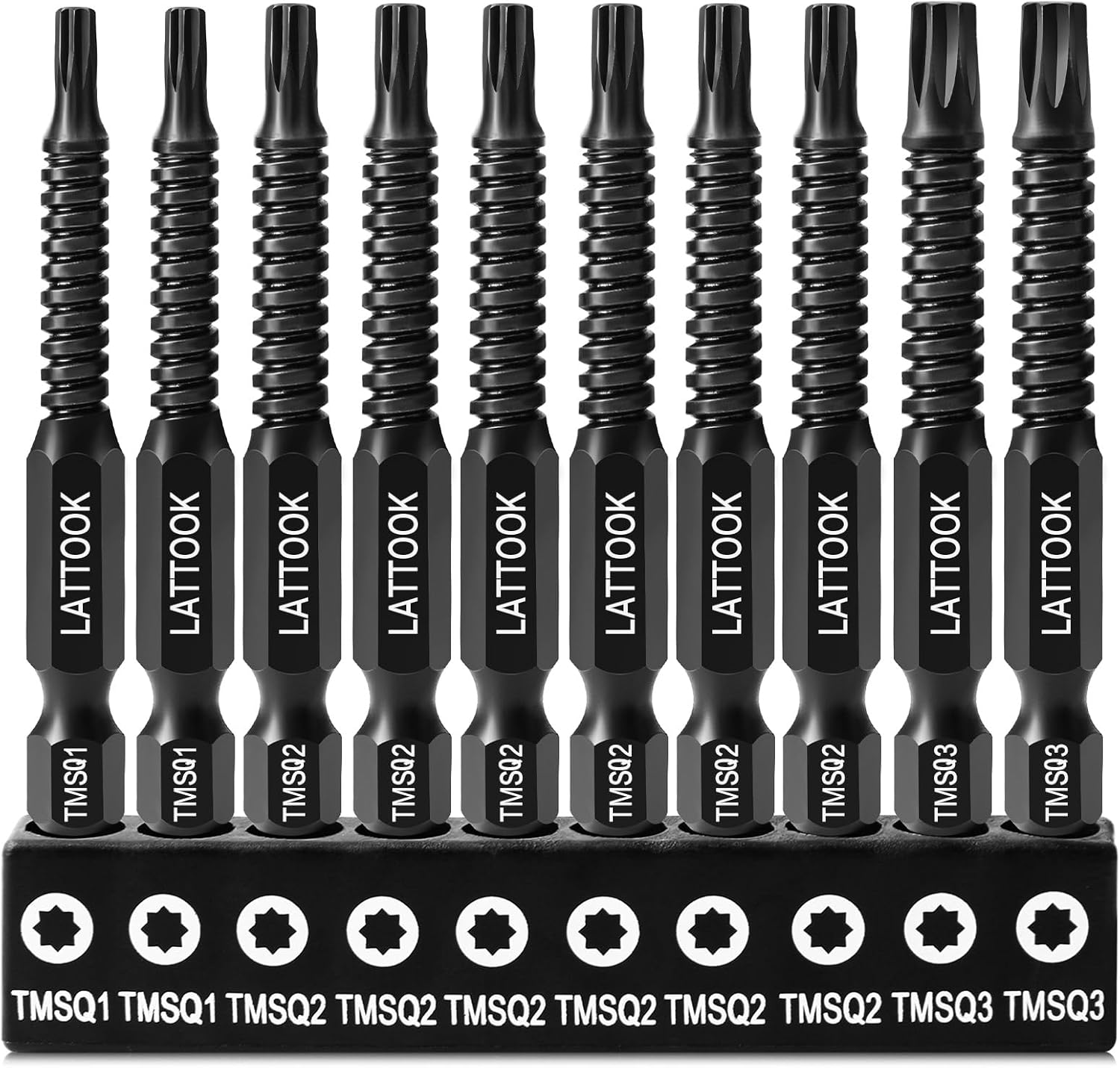 Double Square 8 Point Torx Star Bit Set, Magnetic S2 Steel, 10PCS 2 ...