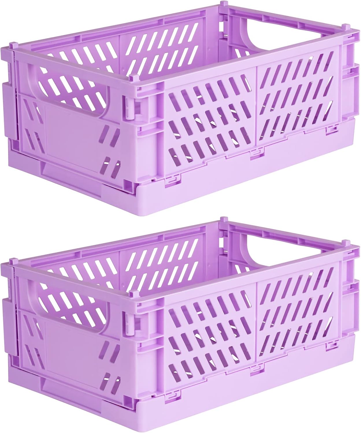 Amazon.com: Tixill 2-Pack Mini Foldable Plastic Baskets for Organizing ...