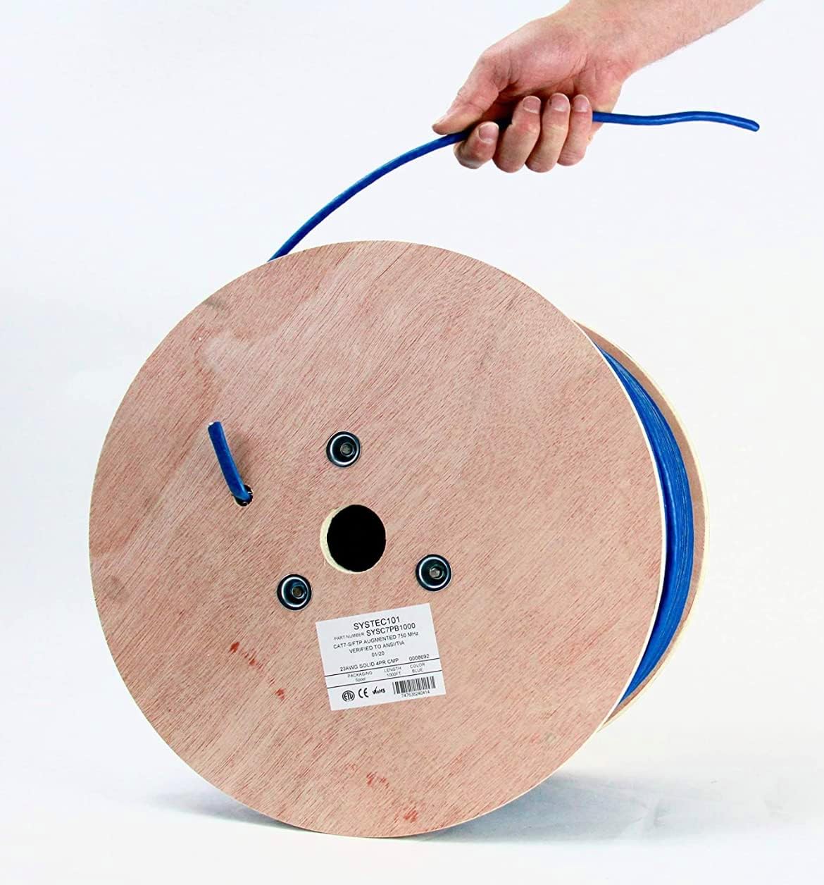 Amazon.com: SYSTEC101 Cat8 Ethernet Cable, 1000ft Shielded Plenum (CMP ...