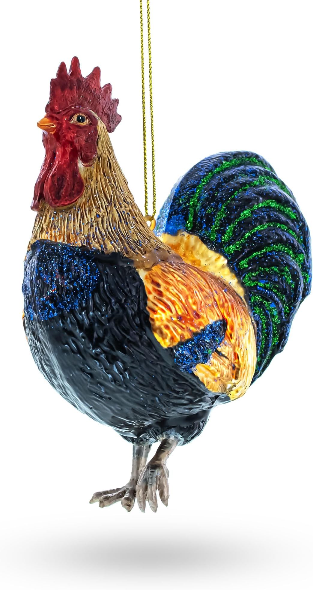 Amazon.com: Noble Gems™ Glass Rooster Ornament : Home & Kitchen