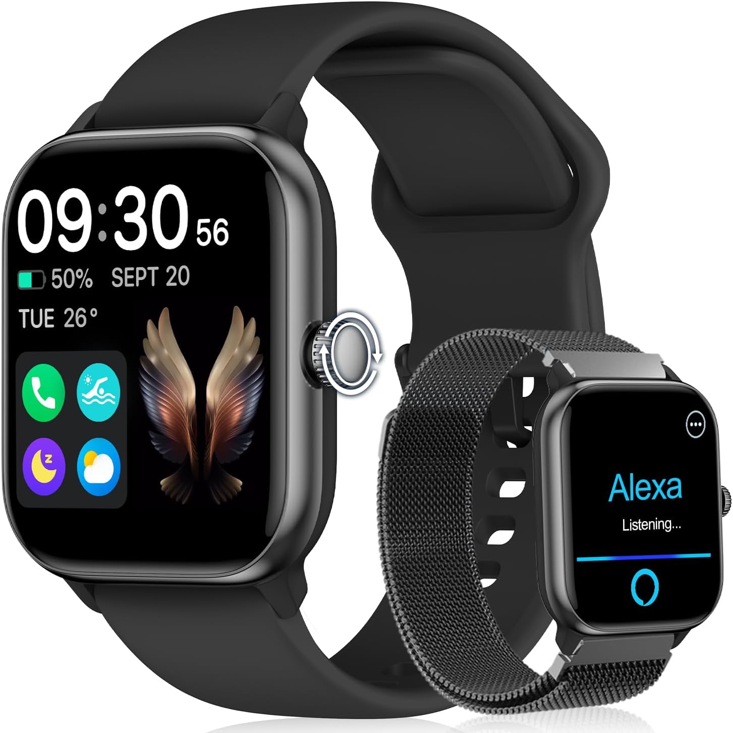 Blackultra Reloj Inteligente Mujer, IP68 Impermeable Smartwatch, 1,32 ...