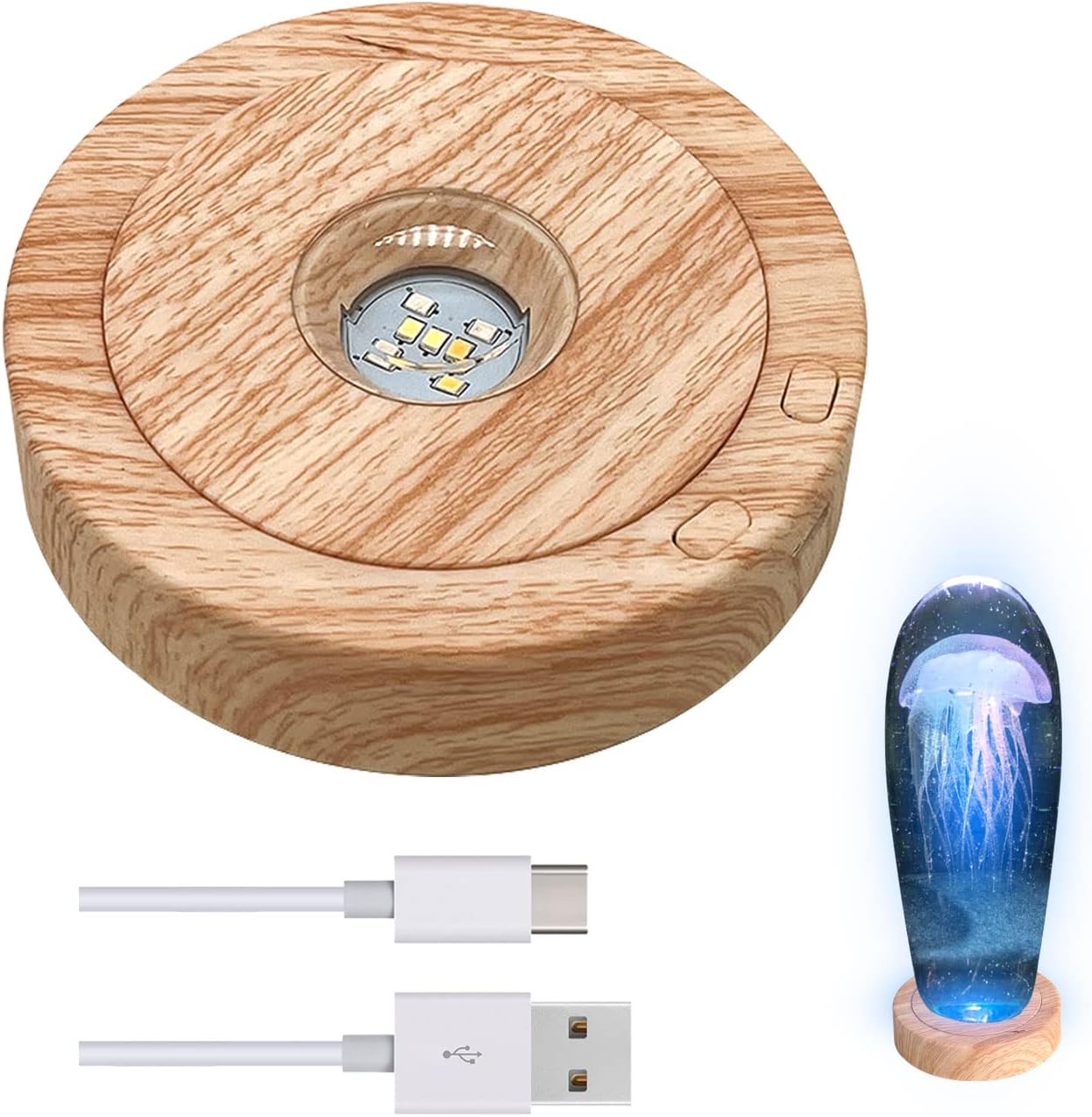 Amazon.com: Aepiraza 7 Led Rotating Display Stand, Round Spinning ...